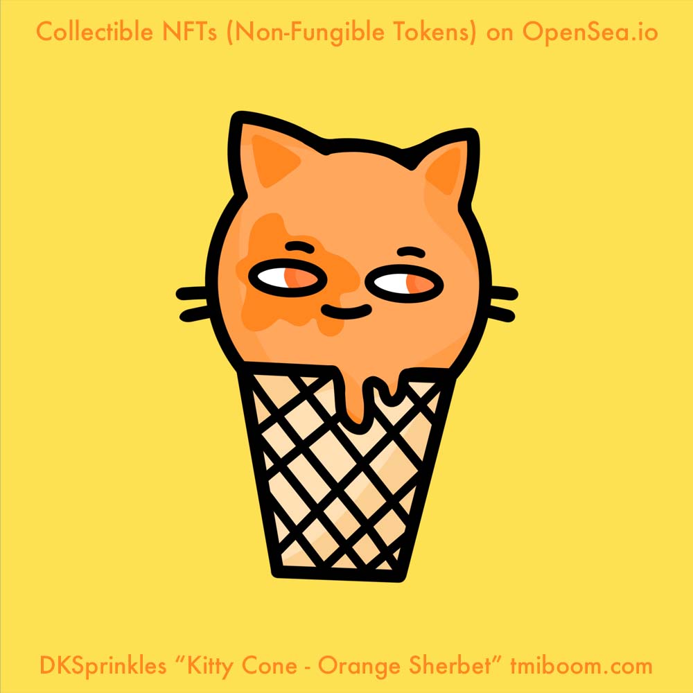 DKSprinkles NFT - Kitty Cone "Orange Sherbet" – TMIBoom